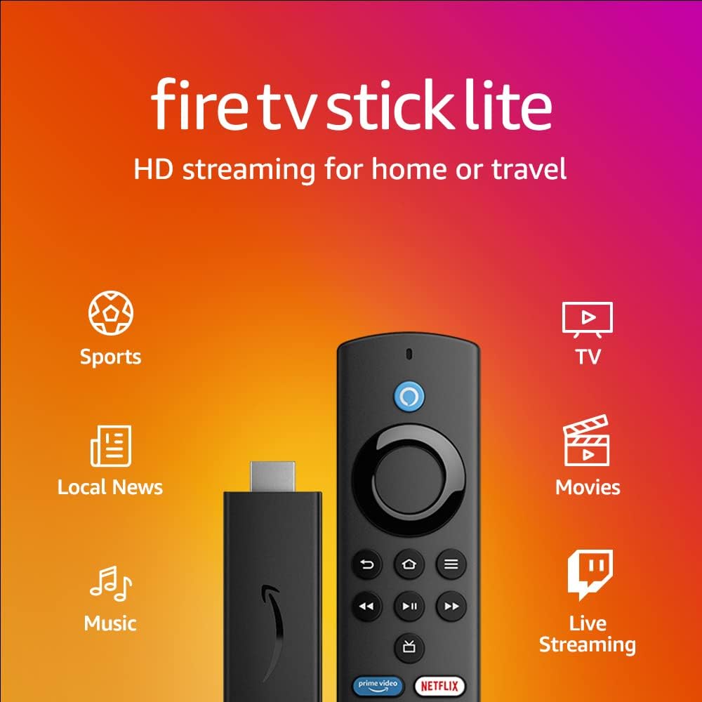 Amazon Fire Tv Stick Lite 2da Gen Control Tv Netflix Hbo Y Más ...